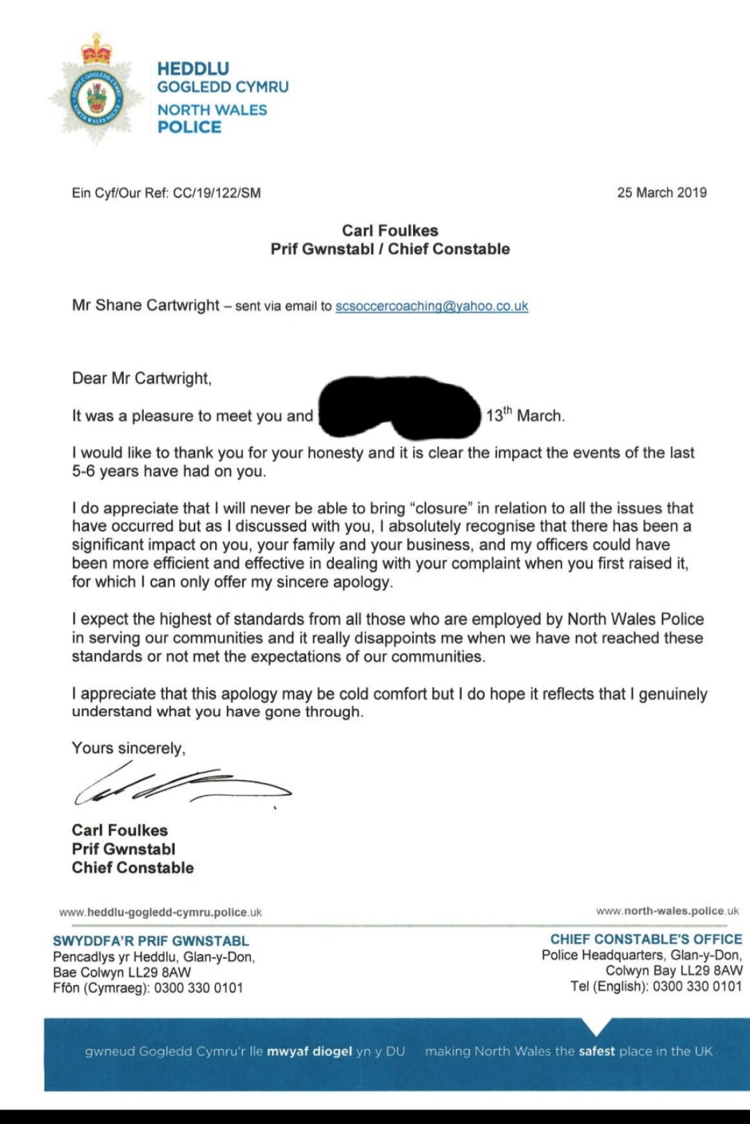 Message for Mr Paul Mallon, admin Llandudno News. Please Read my North ...